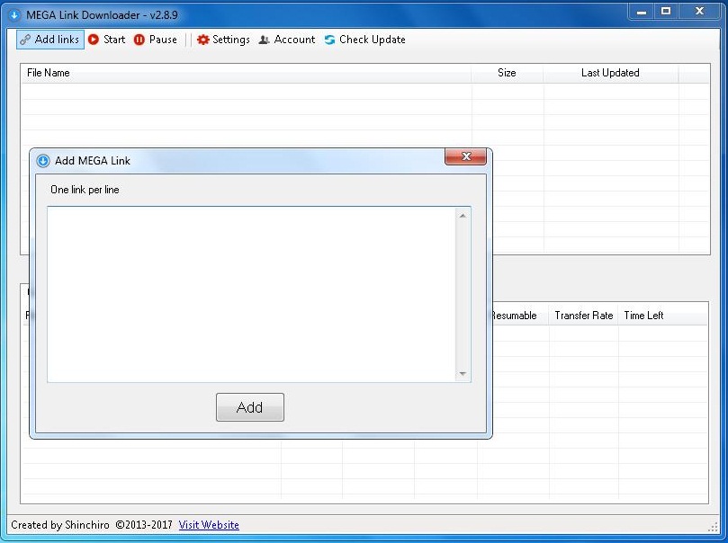 MegaZone15: MEGA Link Downloader v2.8.9( MEGA )