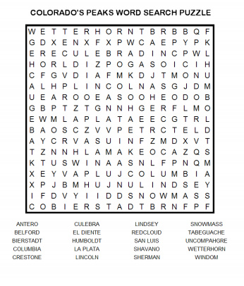 Word search puzzles