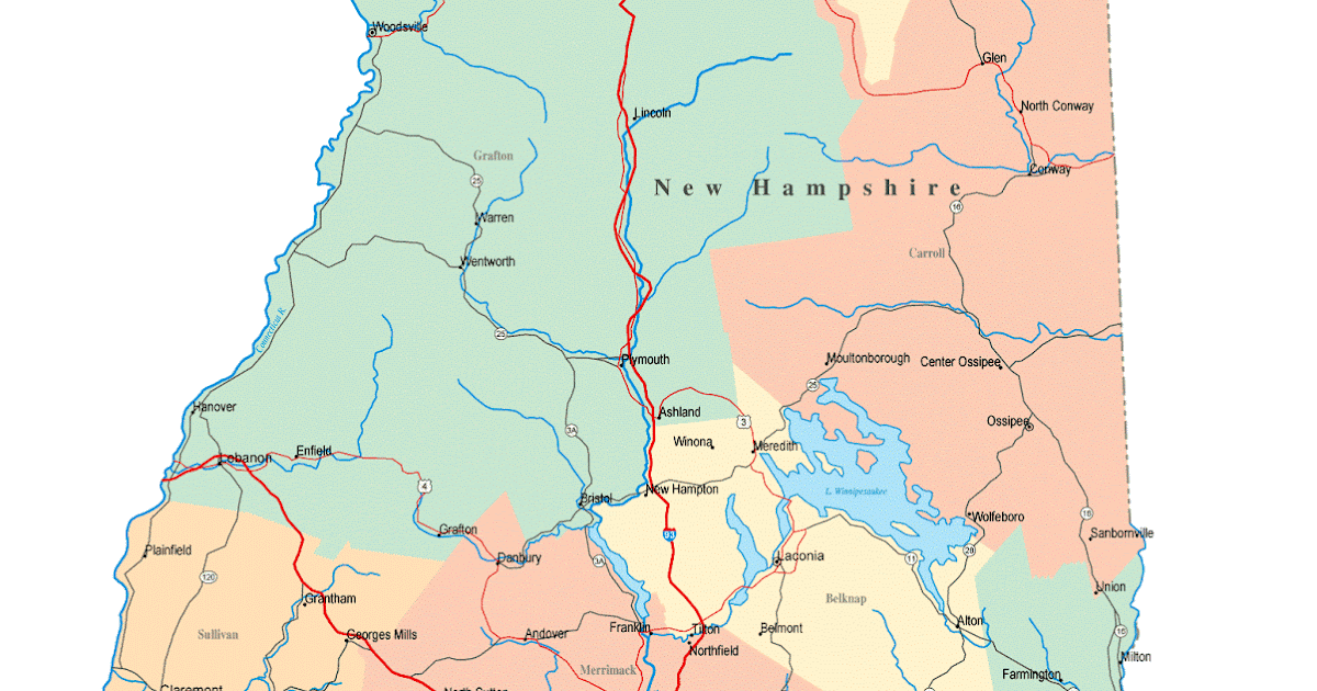 New Hampshire Map