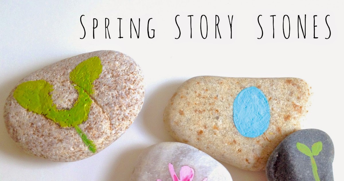 red bird crafts: Spring Story Stones