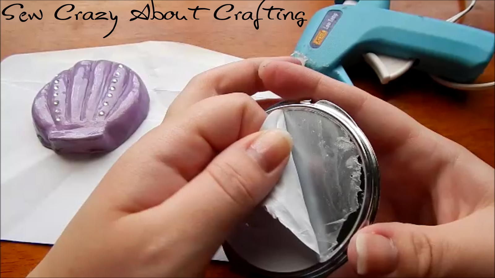 Sew Crazy About Crafting: Diy: Clam Mirror Compact (Disney 3 Part ...