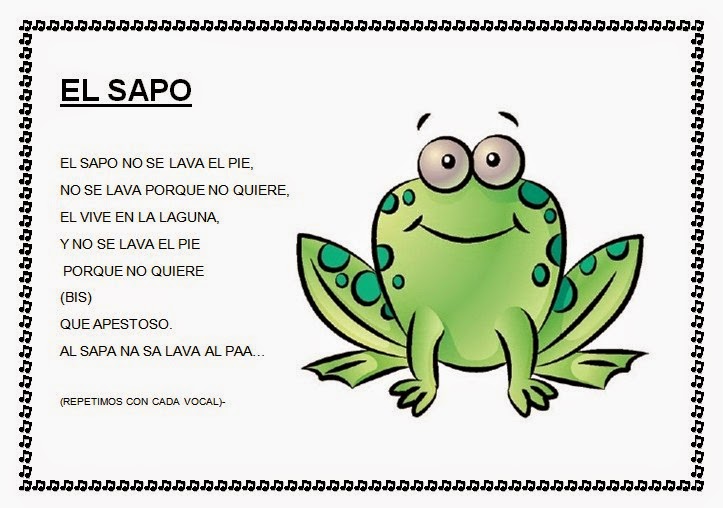 CANTORES INFANTILES: EL SAPO