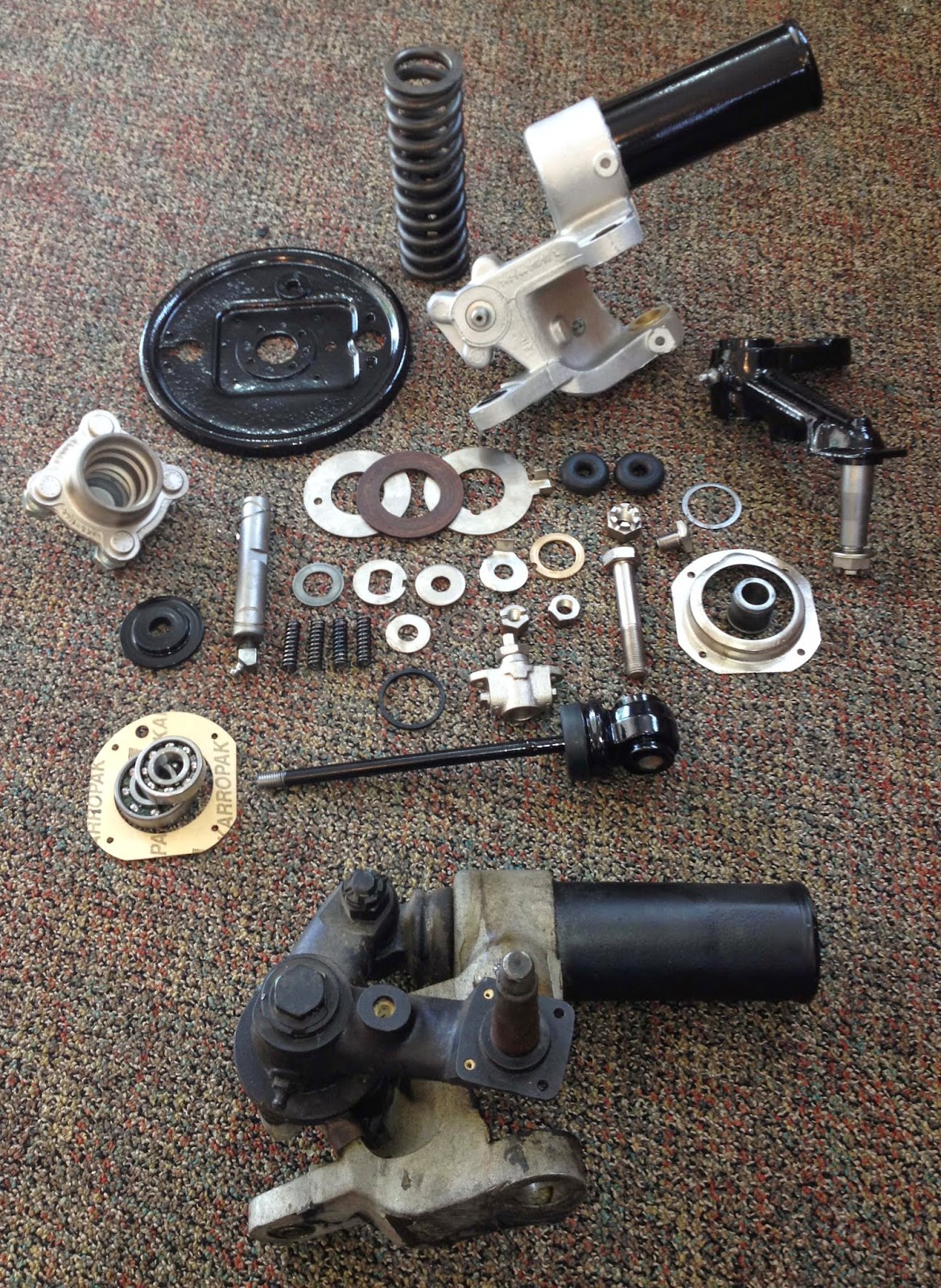 BMW Isetta Bubble Window Restoration Blog: Isetta Front Spindle Assembly