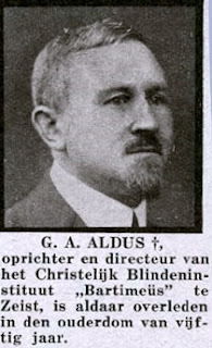 G.A. Aldus - oprichter en 1e directeur van blindeninstituut Bartiméus Zeist