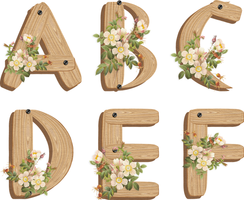 Moldes de letras decoradas con flores - Imagui