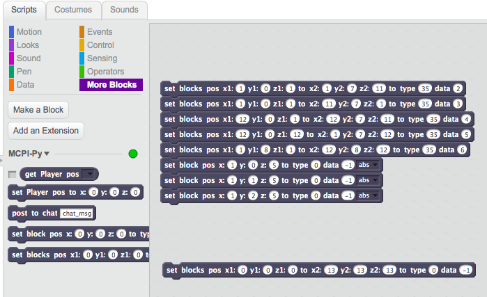 Mcpi Scratch A Scratch Extension Application To Program Minecraft ~ Snowgum
