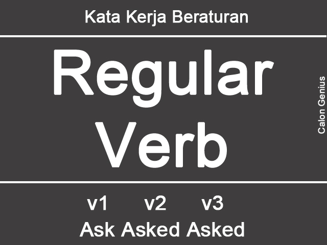 Daftar Lengkap Regular Verb(Kata Kerja Beratura) Sehari-Hari Beserta ...
