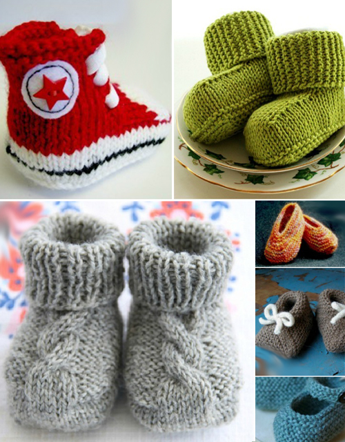 Amazing Knitting: 10 Free Knitting Patterns For Baby Shoes