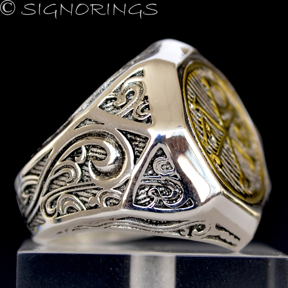 SIGNO Art - Custom Design Mens Biker Skull Rings: Gold Chi Rho Alpha ...