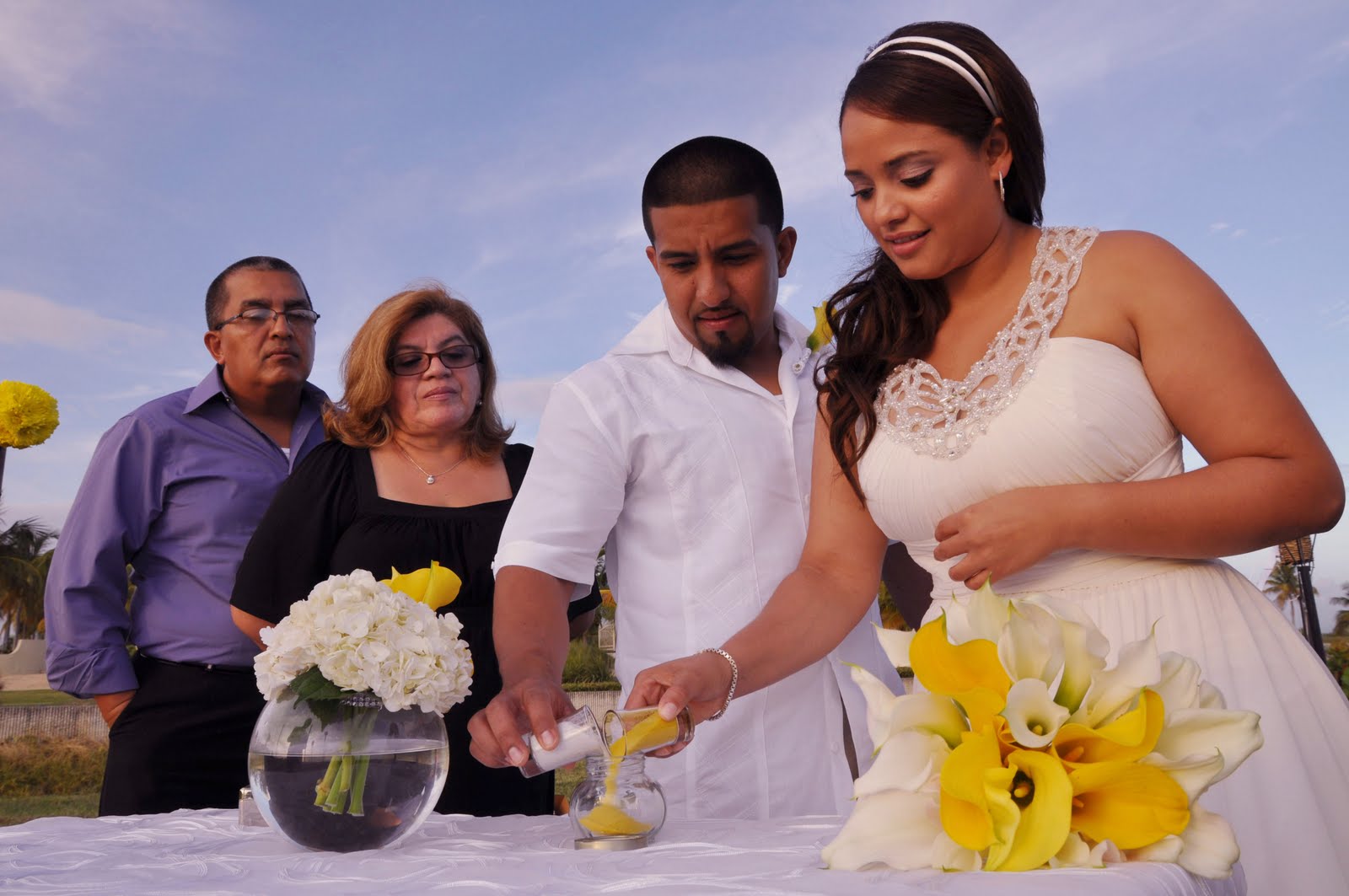 Destination wedding on the beach