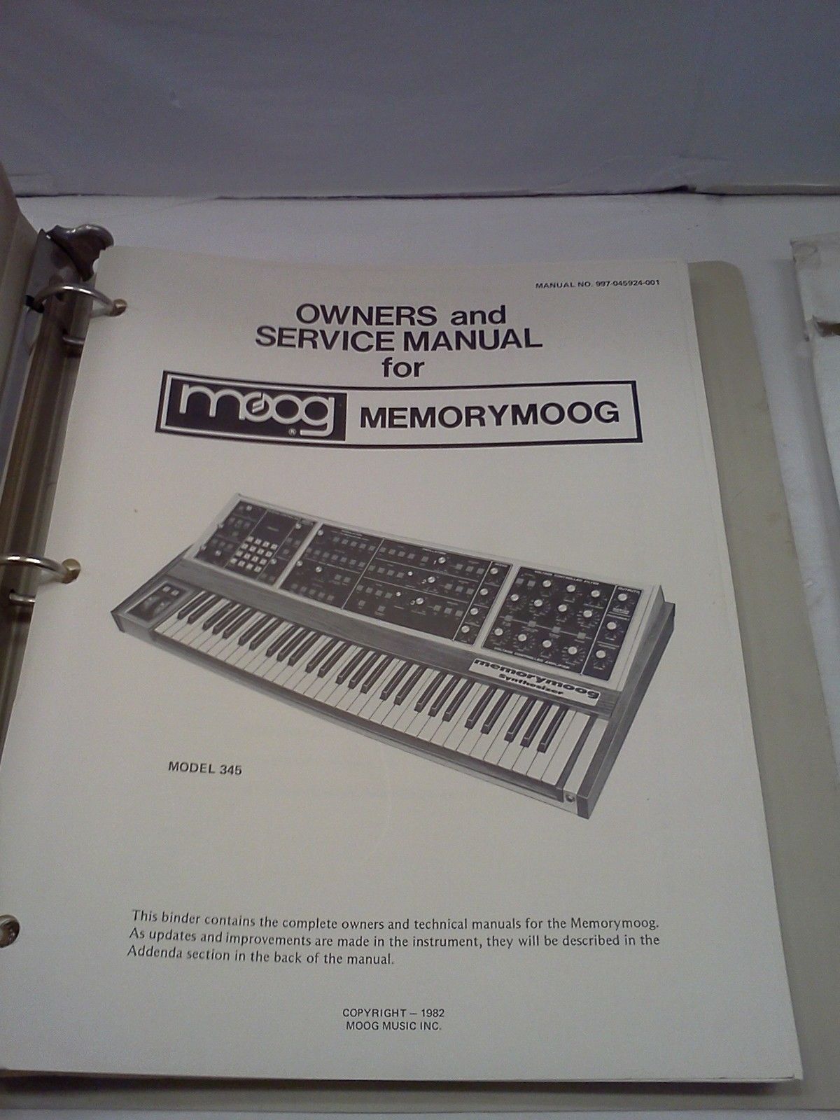 MATRIXSYNTH: Memorymoog Moog Owners Manual + Factory Service + Schematics