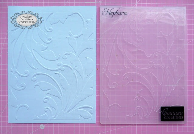DIY Flocked Cardstock Card - Couture Creations