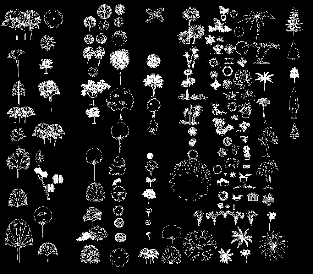 Cad Blocks Plants Elevation