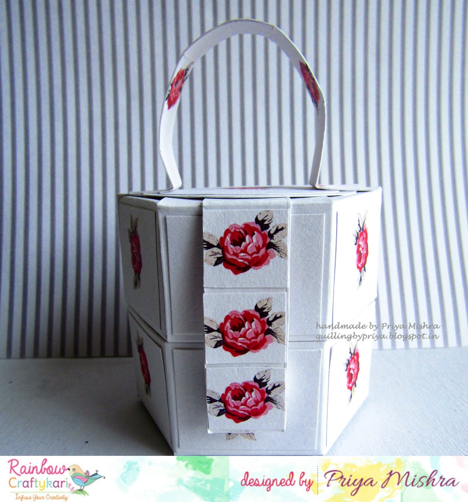 Welcome to Rainbow Craftykari Blog: Hexagon Gift box tutorial by DT ...