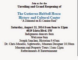New Mexico Genealogical Society Blog: Gutierrez-Hubbell House unveiling ...