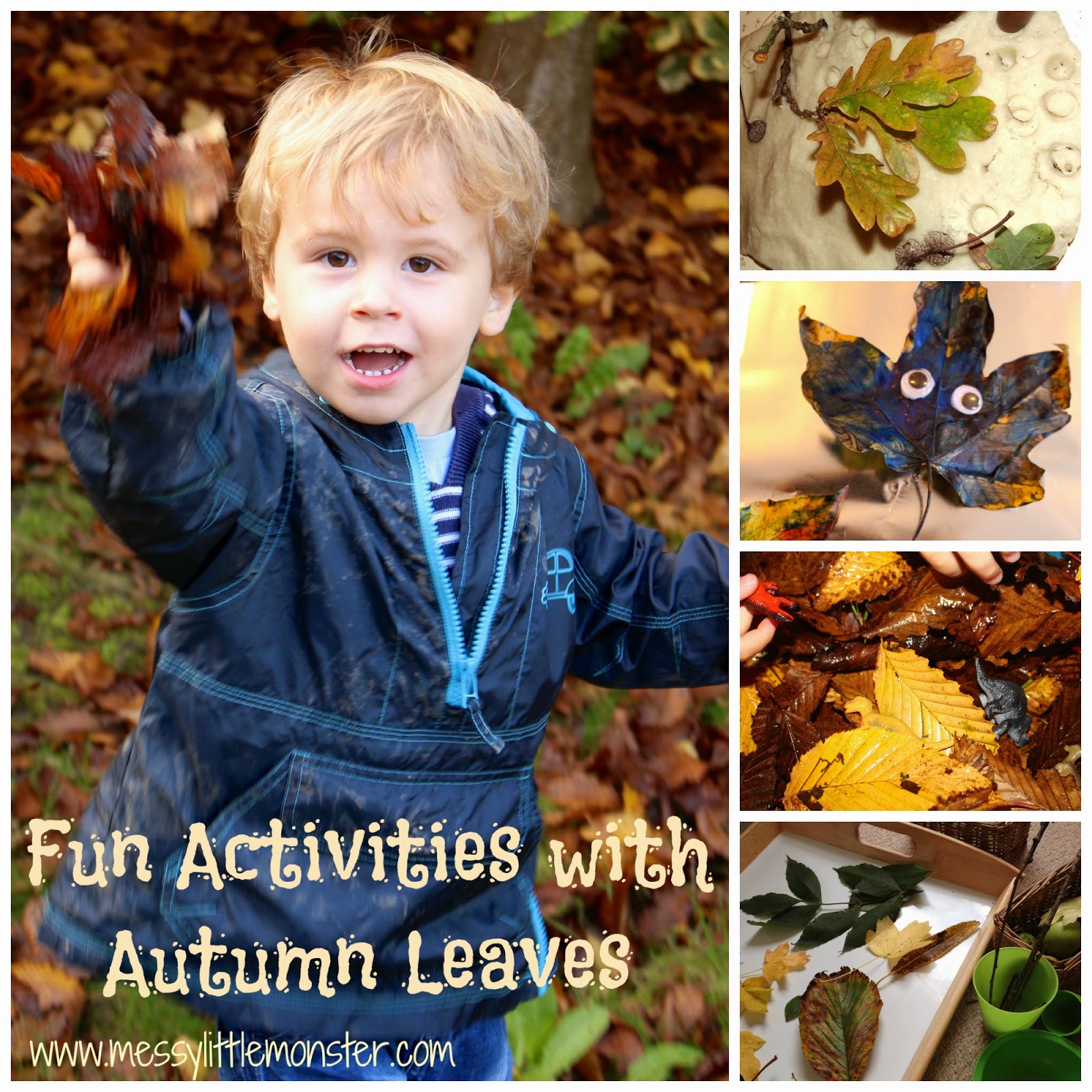 Fun Activities with Autumn Leaves - Messy Little Monster