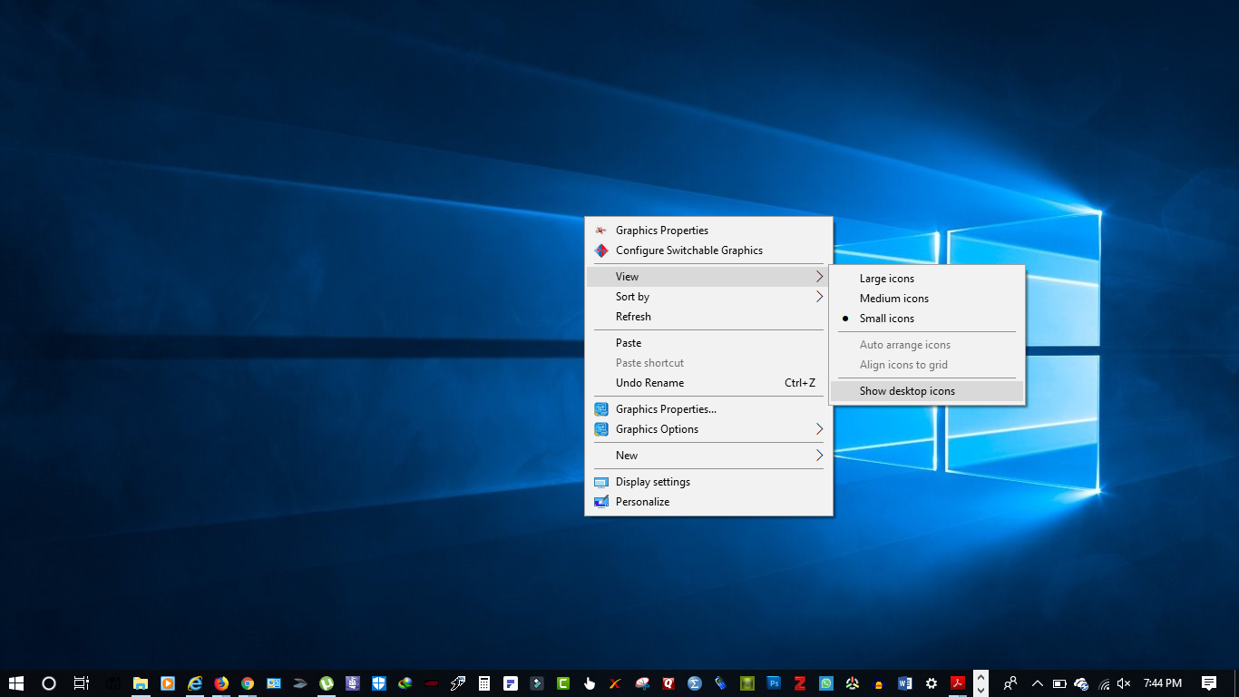 I Planet: How to Hide Desktop Icons in Three Steps only