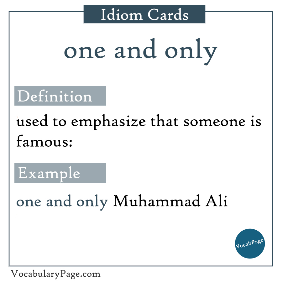 Idioms with one (1)