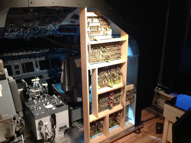 Boeing 737.800 simulator: circuit breaker panels