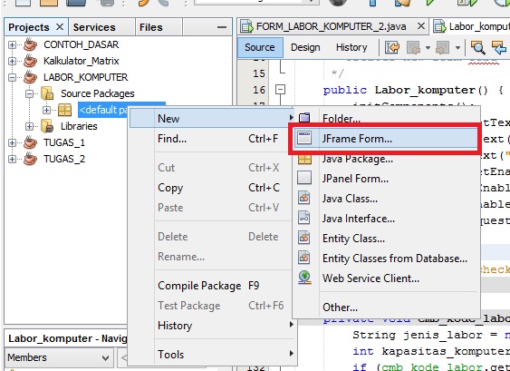 JAVA NETBEANS - BERMAIN DENGAN COMBOBOX ~ JONCODE