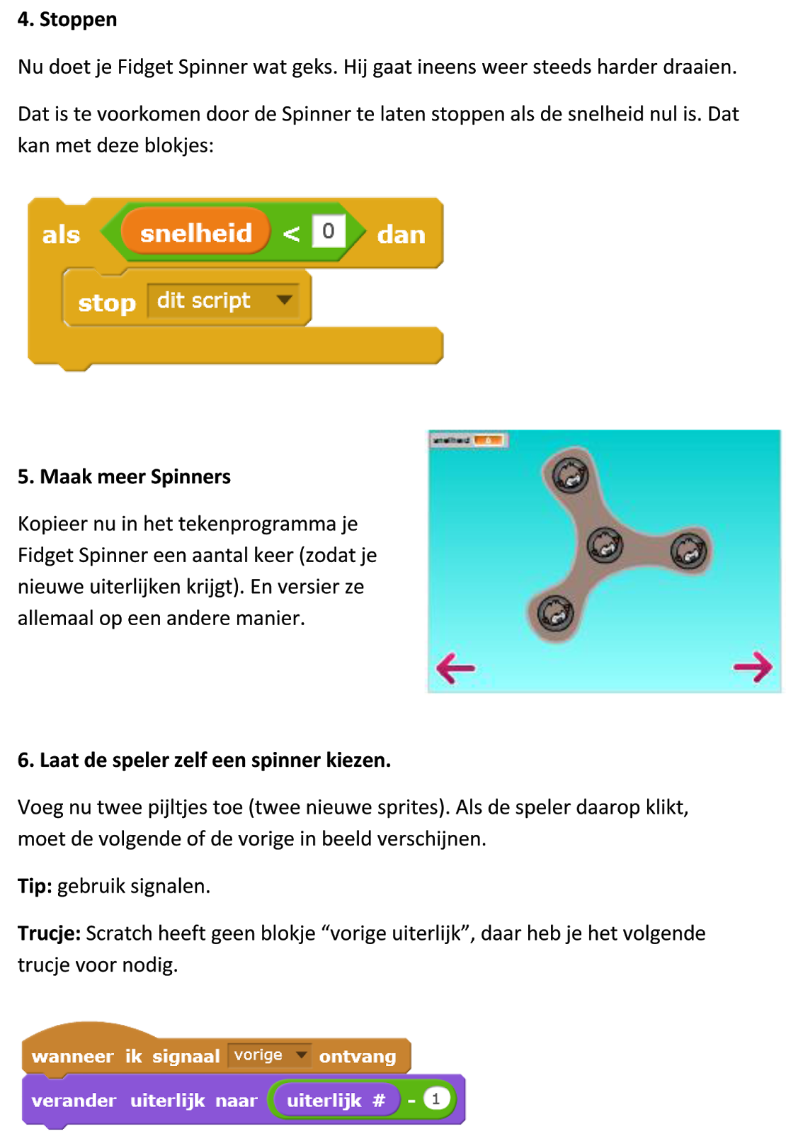 Programmeren met Scratch: Virtuele Fidget Spinner