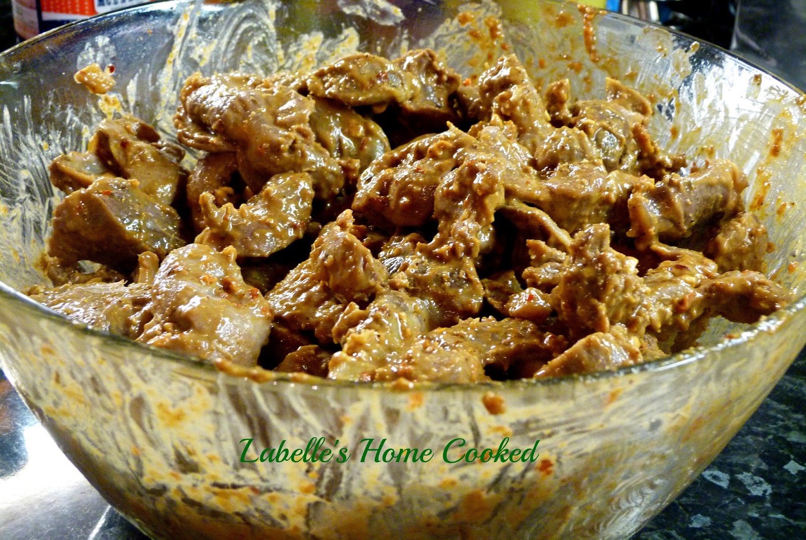 AFRILIGHT ~ BELLE'S KITCHEN: LaBelle's Home Made Gizzard Suya