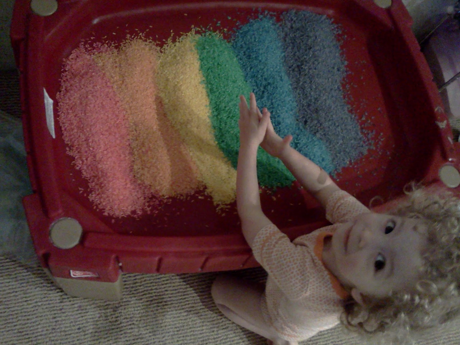 Super Easy Sensory Play: Rice Play
