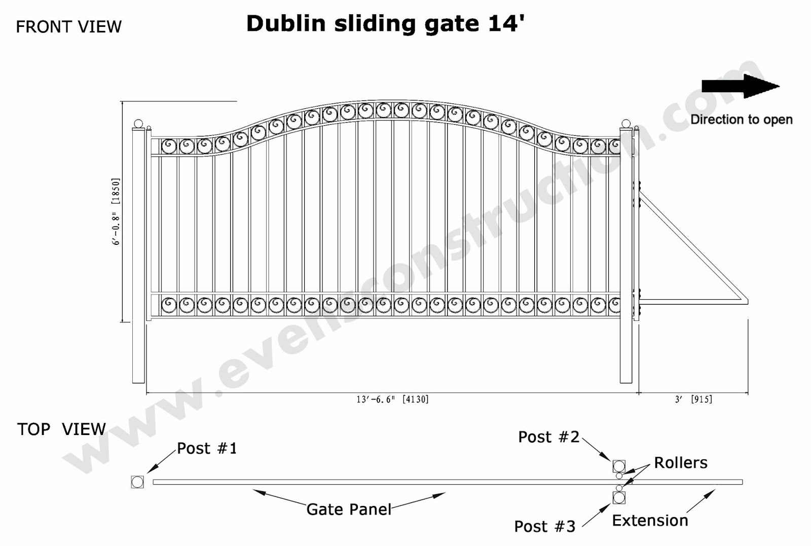 Sliding Gate Design Drawings