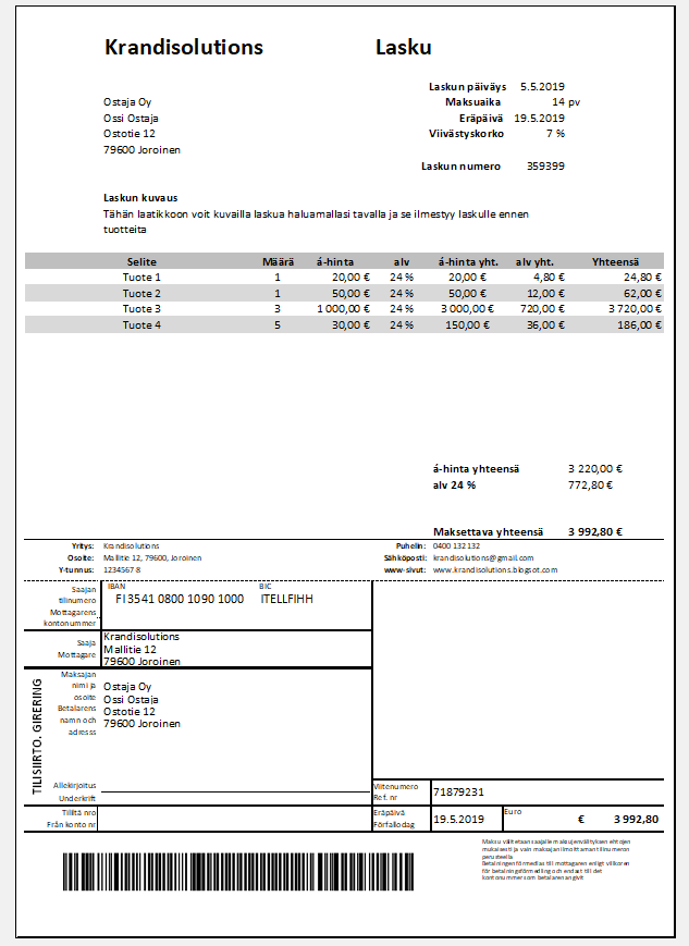 Laskutusohjelma yrityksille: Laskutusohjelma yrityksille