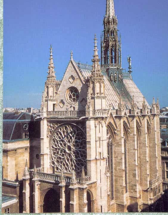 The incredible stained glass interior of Sainte-Chapelle, Paris : r/pics