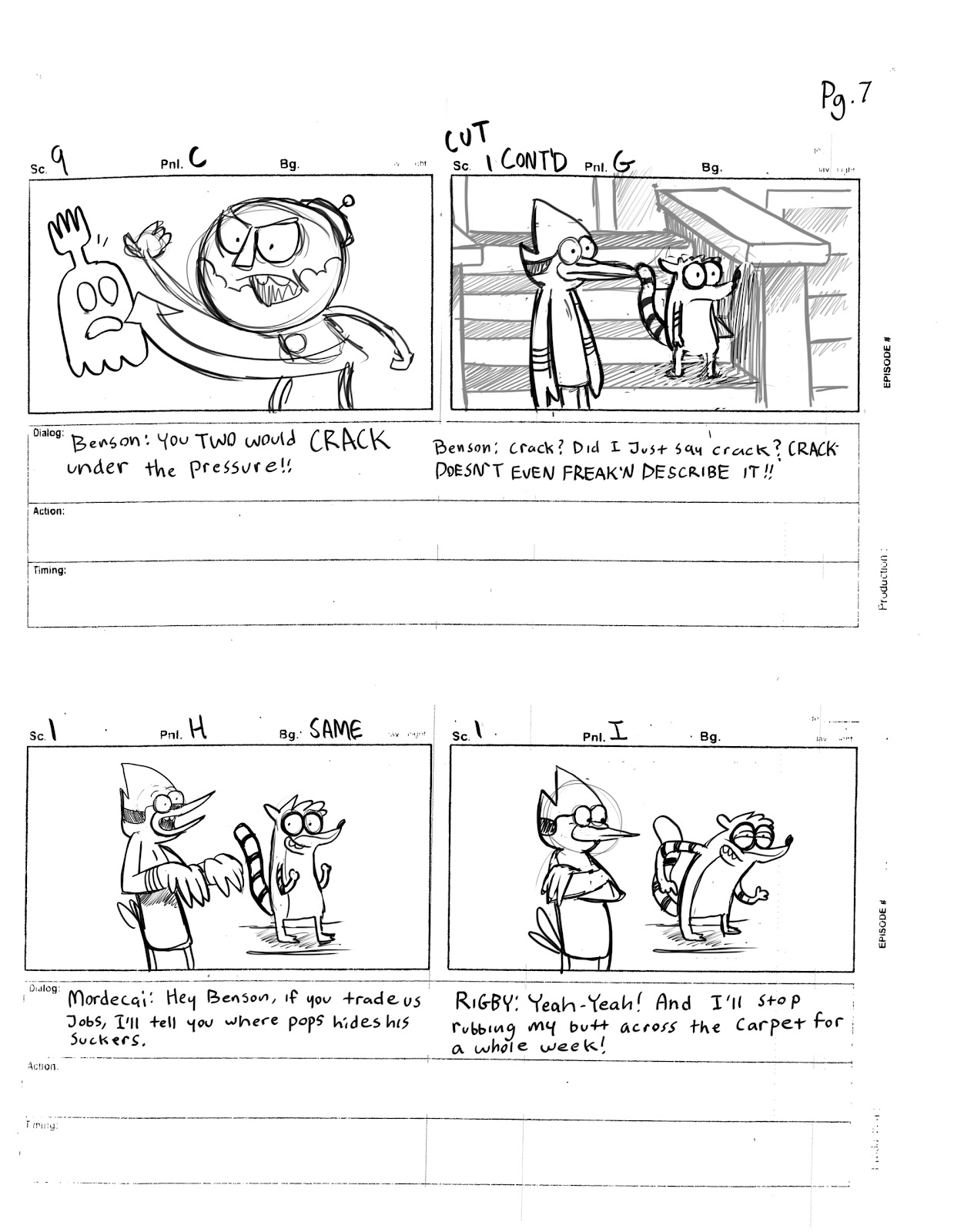 BOARDPEDDLER: Regular Show Storyboards.