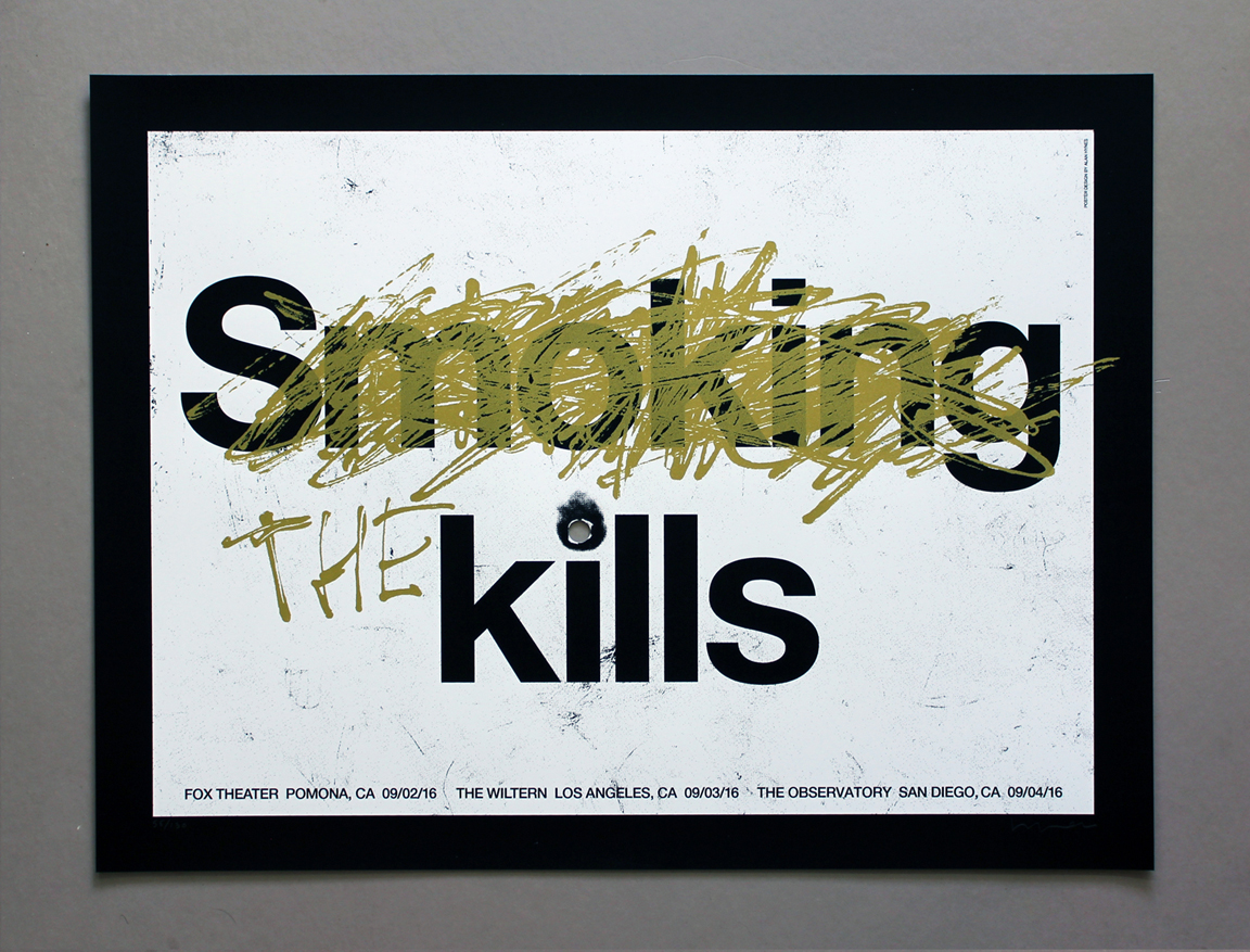 INSIDE THE ROCK POSTER FRAME BLOG: Alan Hynes The Kills California Tour ...