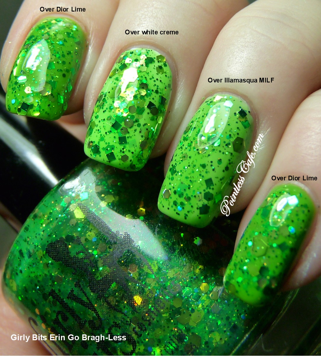 Girly Bits Erin Go Bragh-Less - Swatches and Review | Pointless Cafe