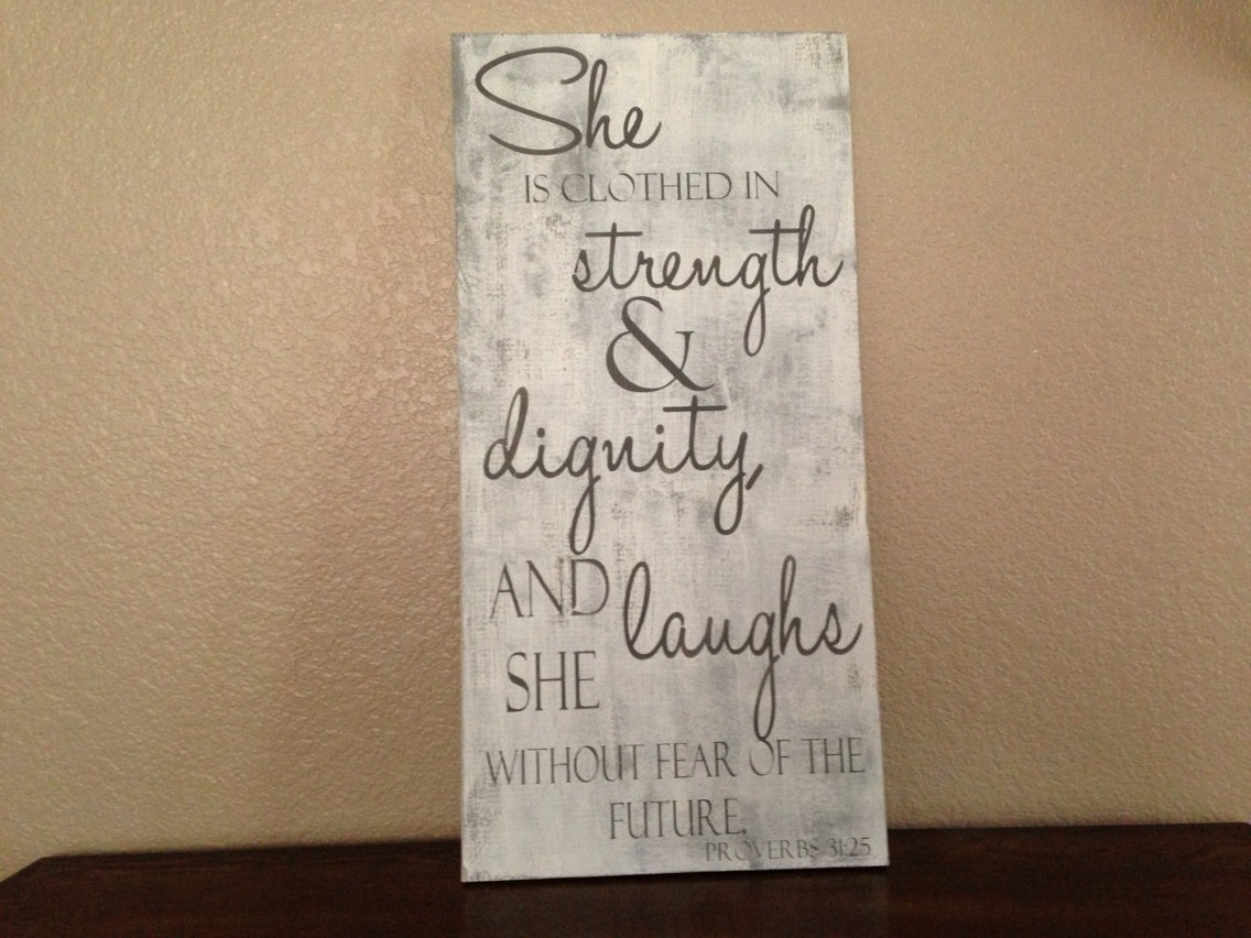 Auction: Proverbs 31 Wooden Sign | Heart Strings
