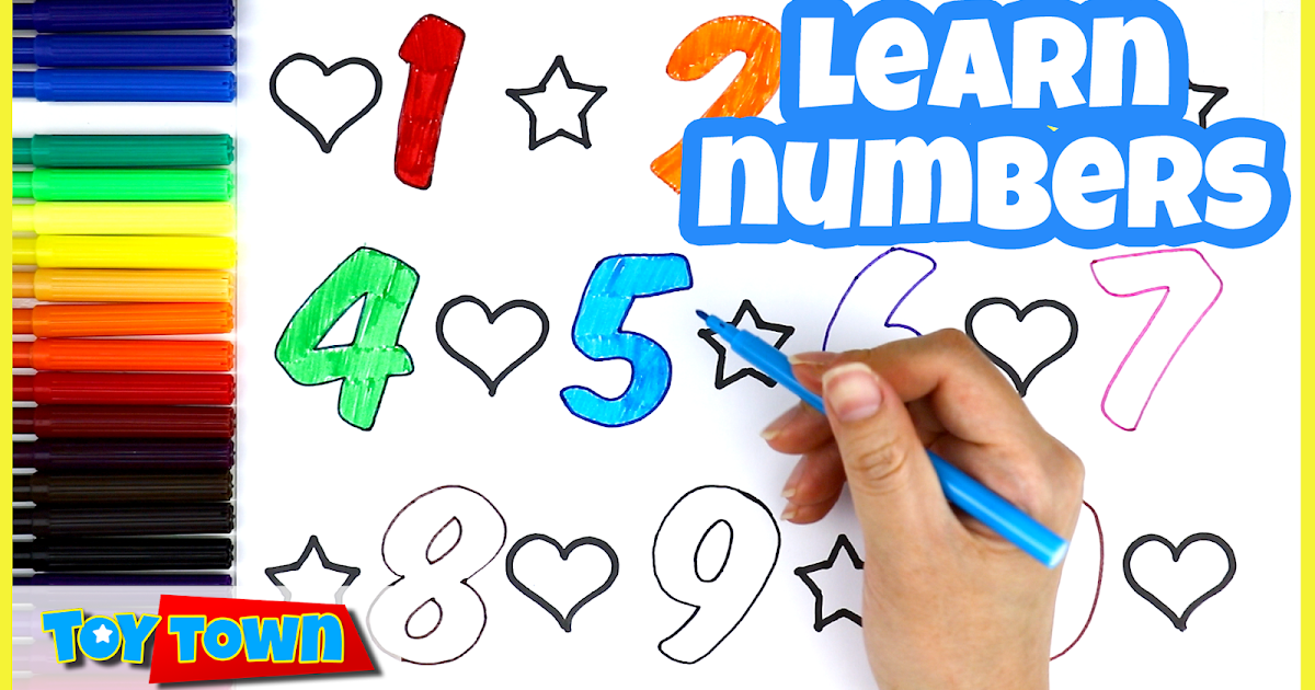 Toy Town: Learn Numbers, How to Draw Numbers 1-10 | Drawing for Kids ...
