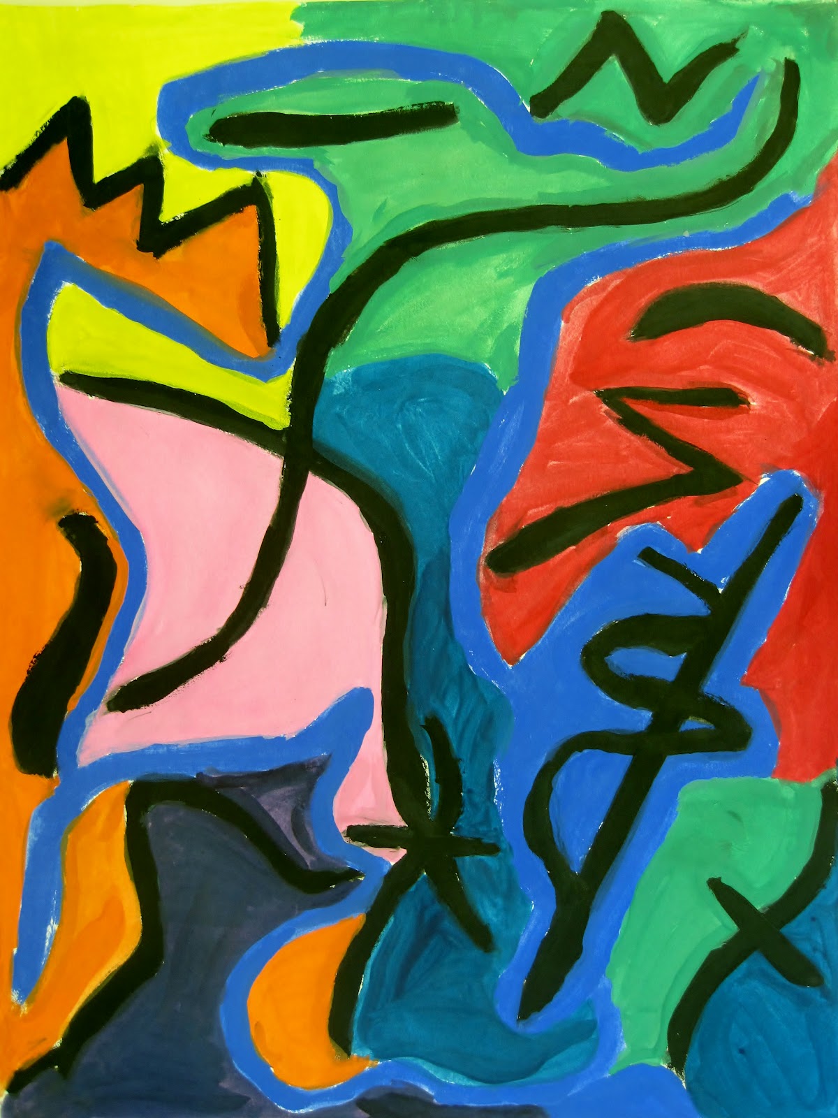 Barstow Art: Abstract Paintings by 4th Grade