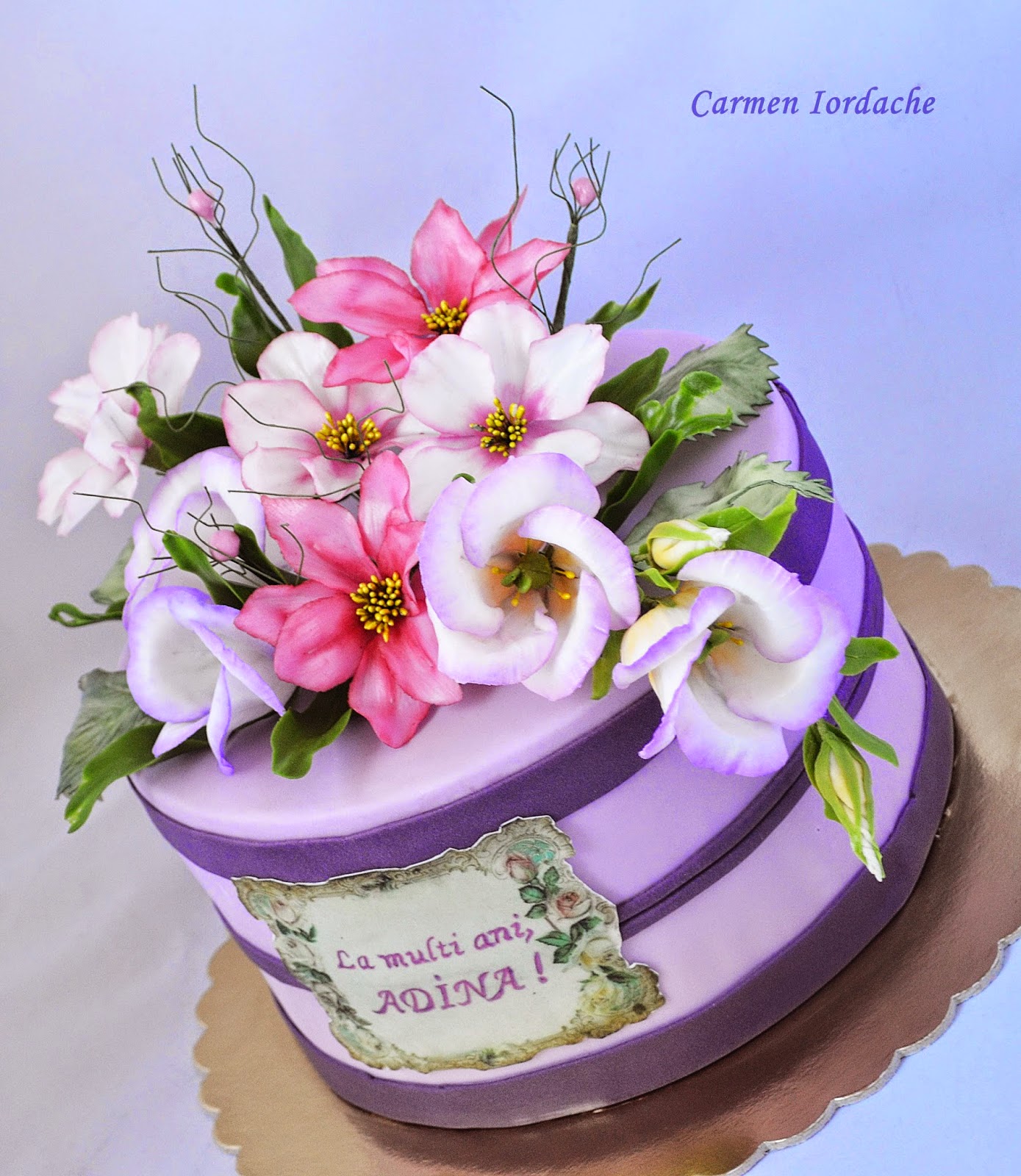 CARMEN'S ART CAKES -Bucuresti: Tort cu flori