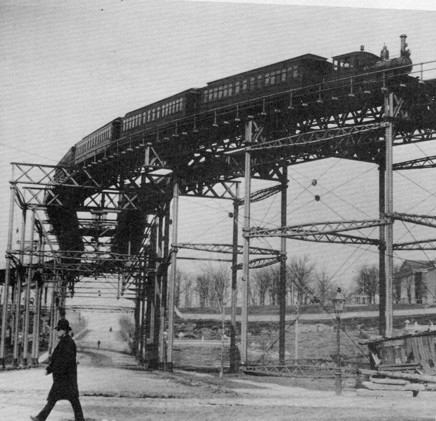 New York - History - Geschichte: Ninth Avenue Elevated Railway at 110th ...
