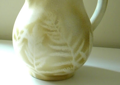 homework: Upcycling: gold leaf pitcher