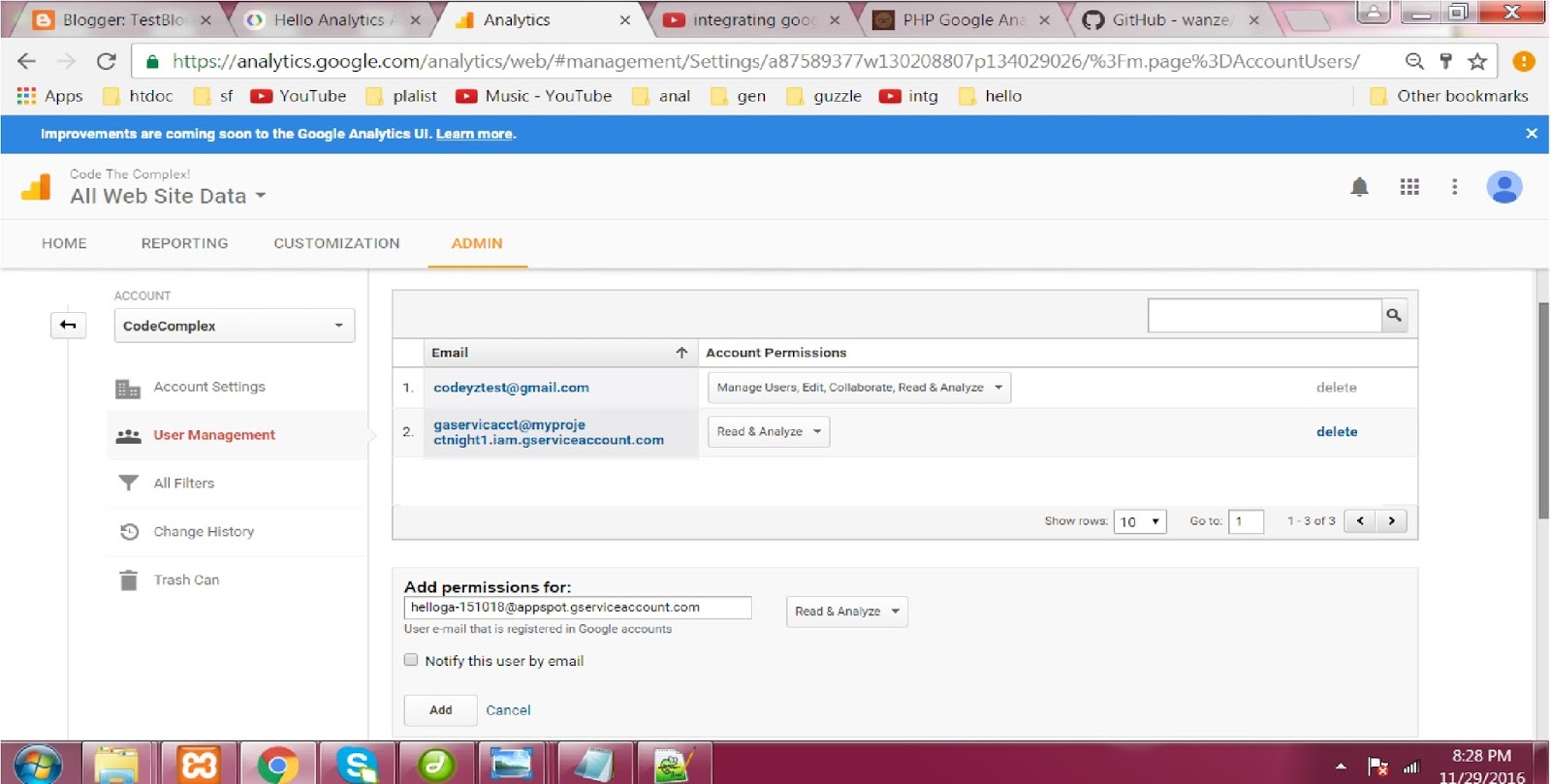 Code The Complex!: How to integrate google analytics API with php using service account!