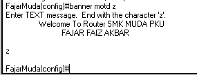 Cara setting banner MOTD ( Message On The Day ) Di router Cisco Packet ...