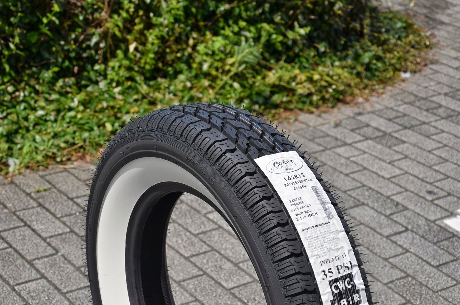 GARAGE VINTAGE Shop Blog: 165R15 "2 1/4inch Whitewall" Radial Tire