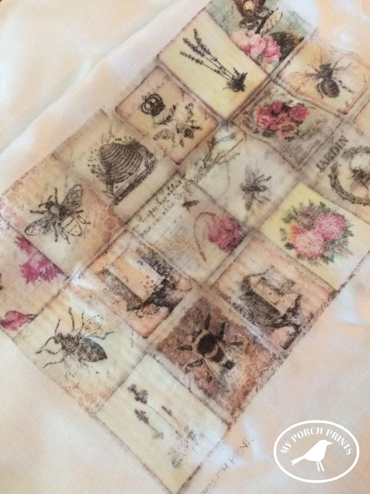 My Porch Prints: Bee Transfer Junk Journal Insert Tutorial