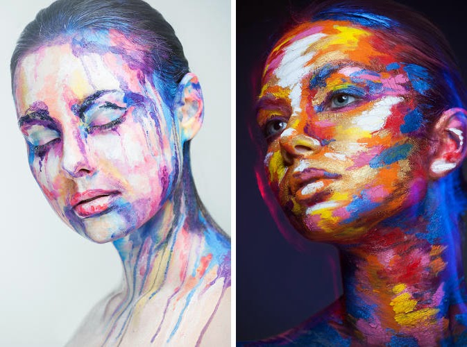 2D or not 2D: Amazing Face Paintings by Valeriya Kutsan