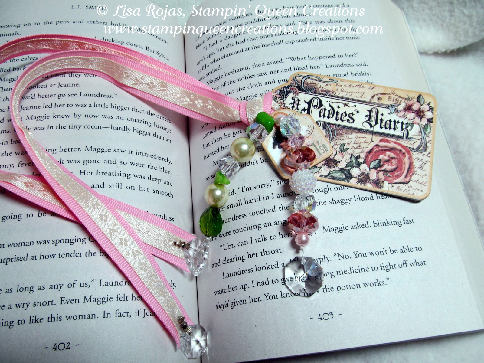 KellyCraft Blog: A Ladies Diary Bookmark with KellyCraft