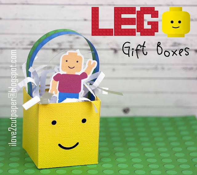 i love 2 cut paper: Lego Face Gift Boxes - Under Construction