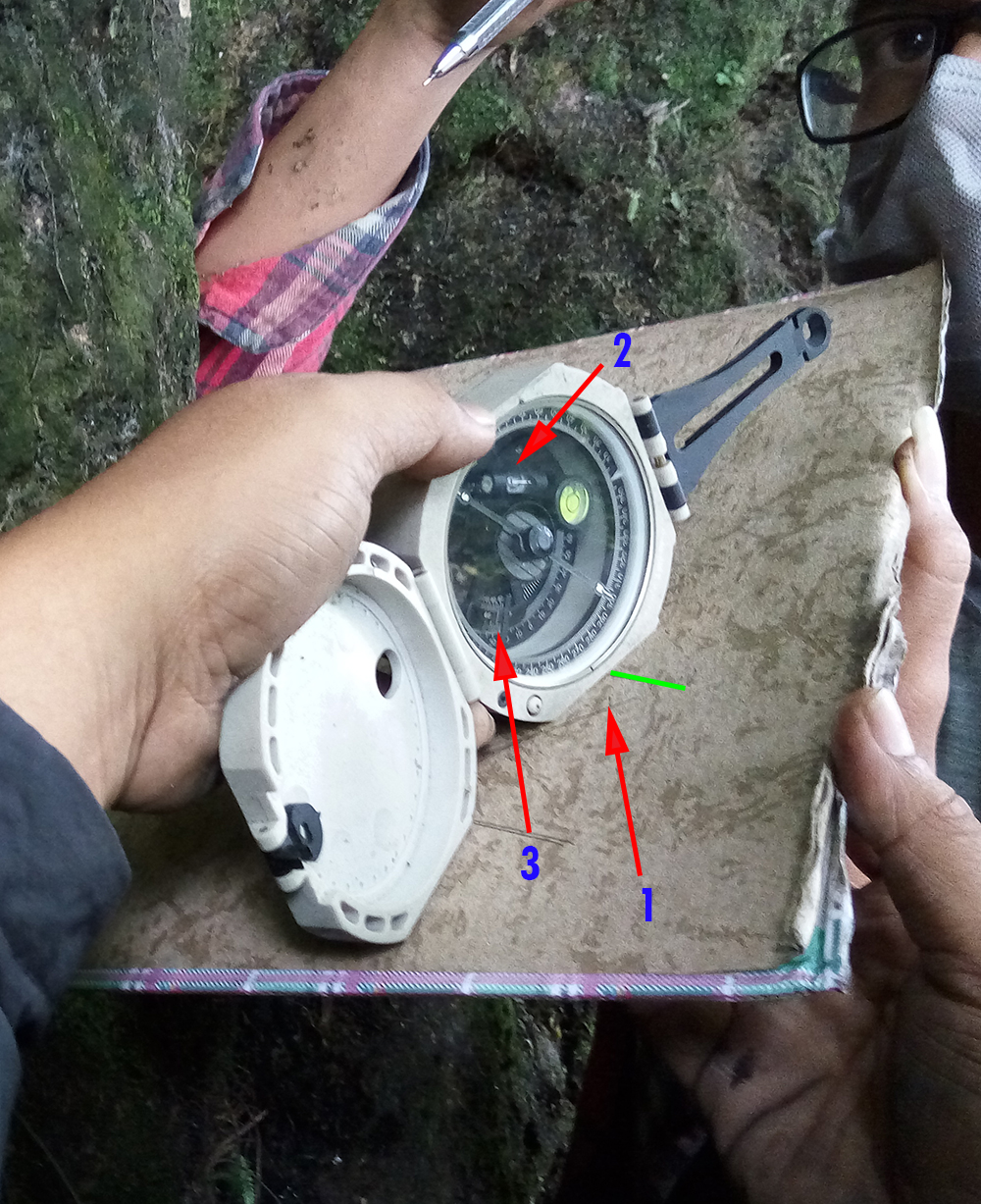 Cara mengukuran Strike Dip Menggunakan Kompas Brunton