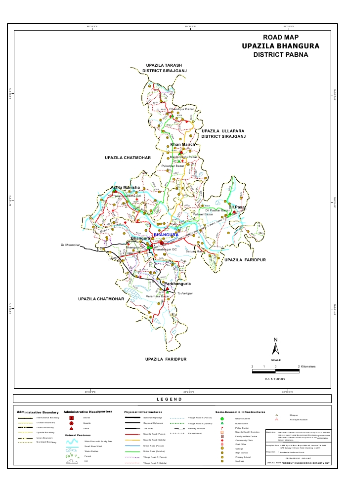 Mouza & Land Use Maps of Bhangura Upazila, Pabna, Bangladesh - Tourism ...