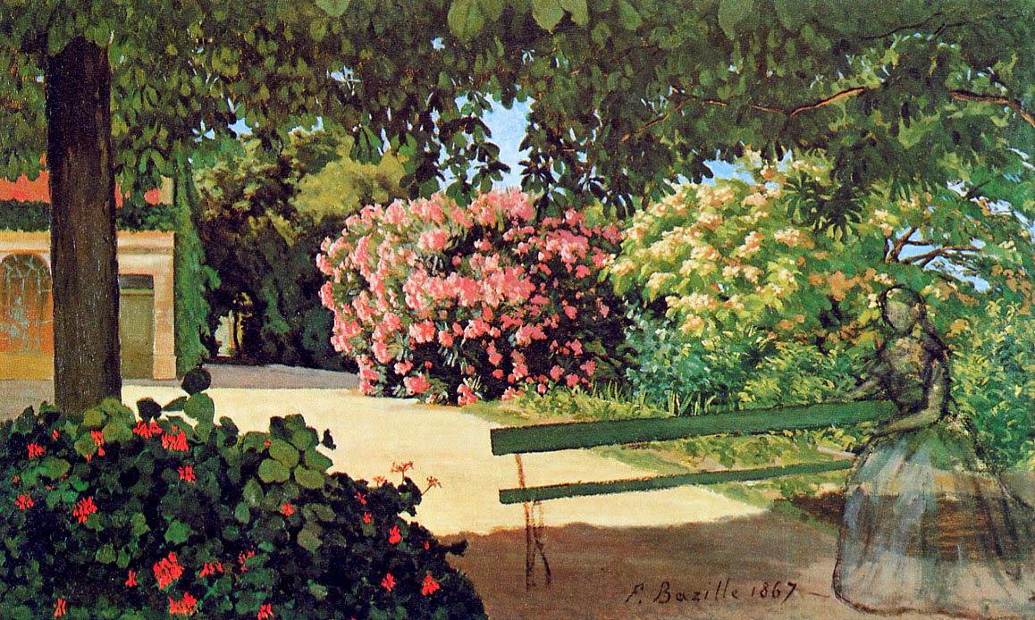 FRENCH PAINTERS: Frederic BAZILLE Terras in Meric Sun