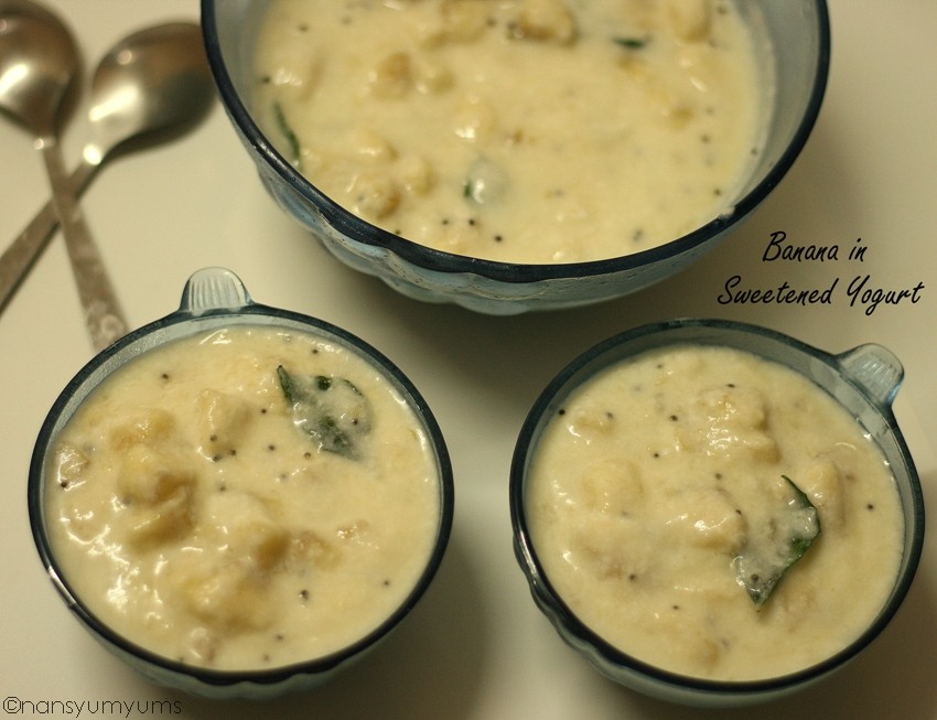 Nan's yum-yums!: Kela Sassam | Banana in Sweetened Yogurt | Konkani Dessert